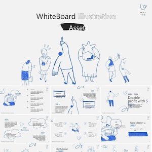 Hand-drawn Doodle Powerpoint Template | Black & White Set | 30 Slides ...