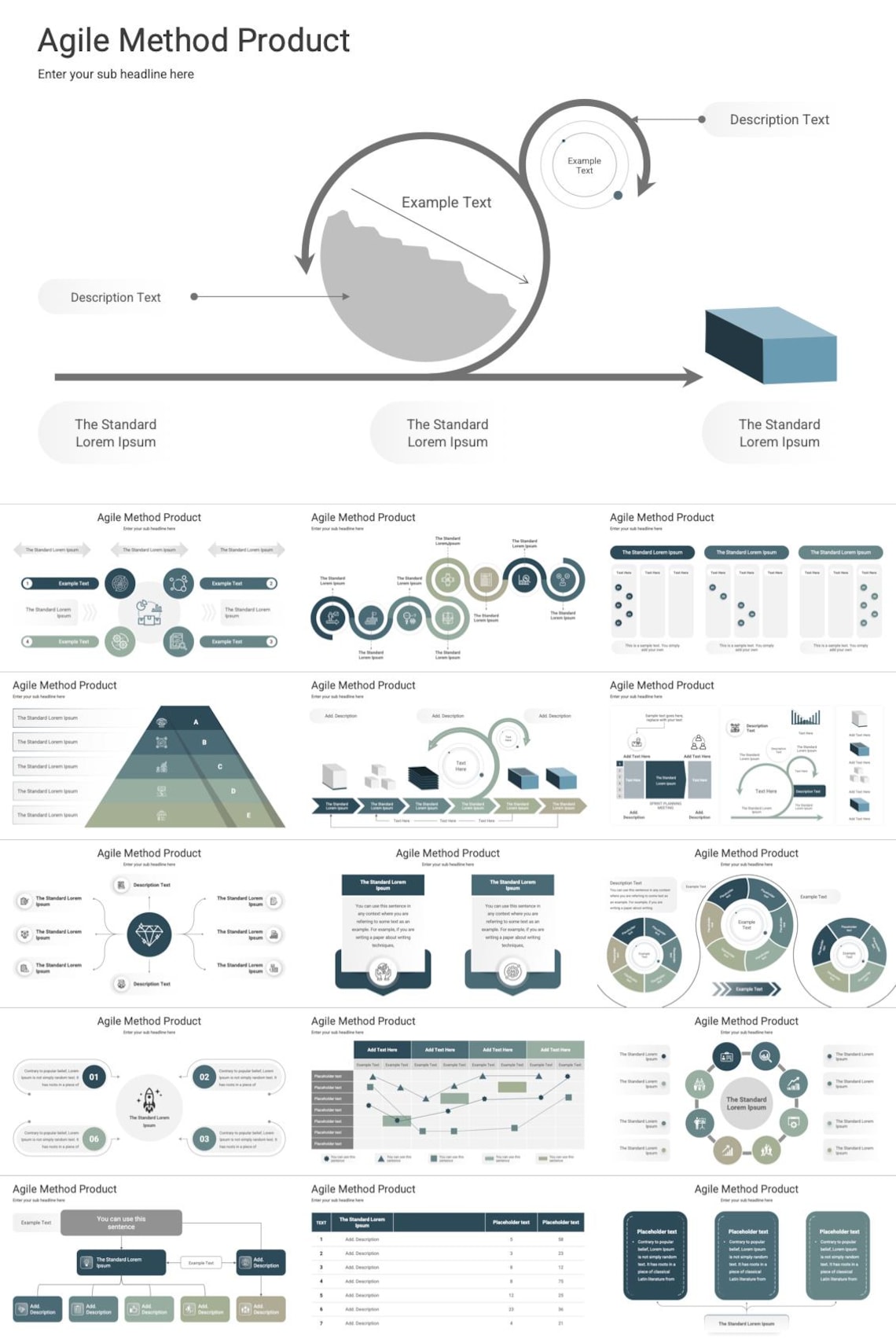 Agile Methodology Powerpoint Template | 16 Slides, 6 Color Themes ...