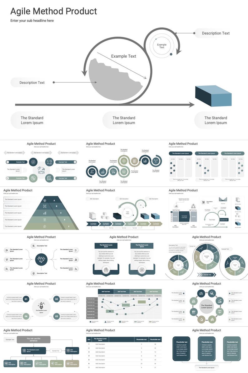 Agile Methodology Powerpoint Template | 16 Slides, 6 Color Themes ...