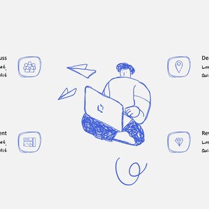 Hand-drawn Doodle Powerpoint Template | Black & White Set | 30 Slides ...