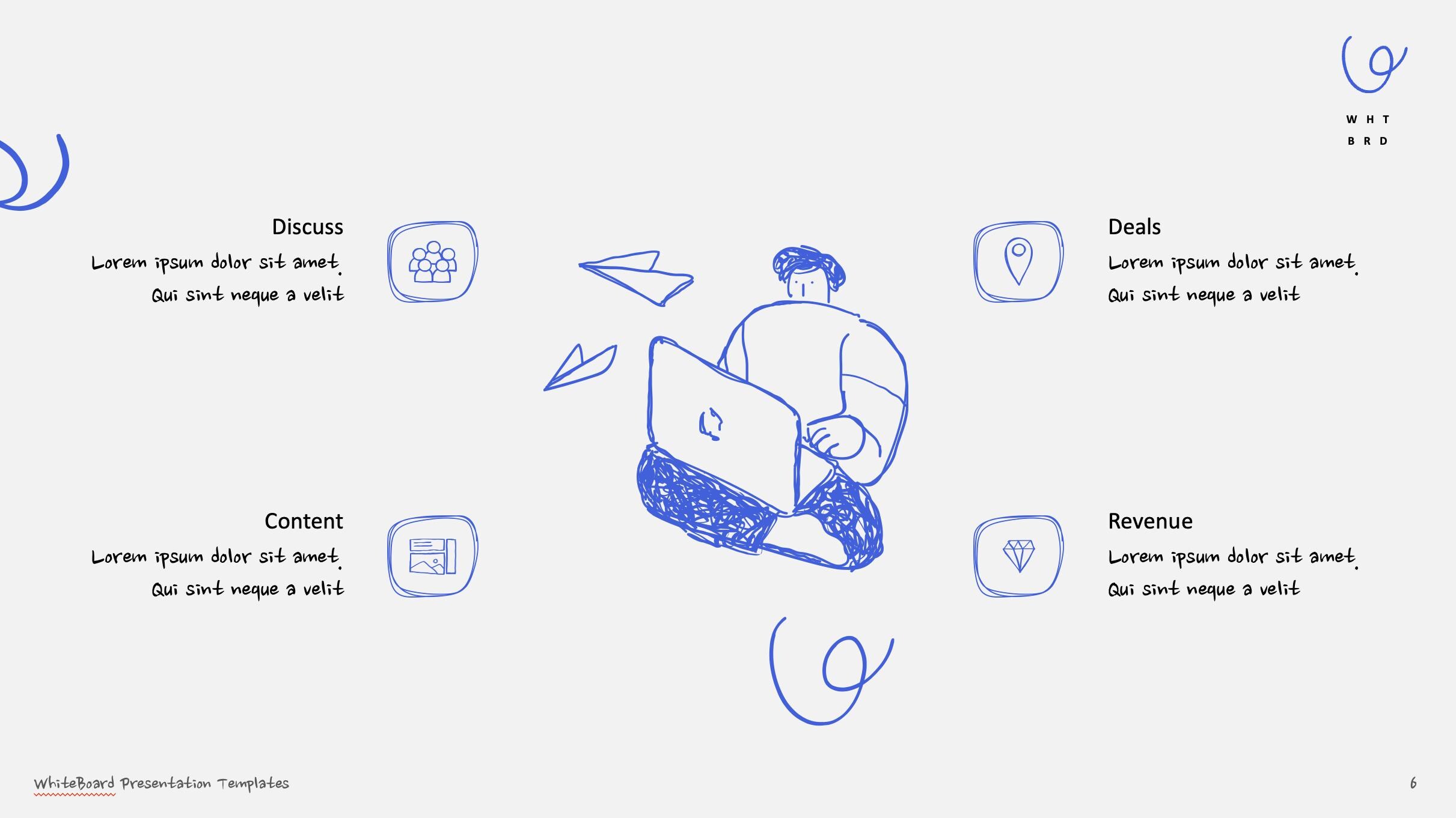 Hand-drawn Doodle Powerpoint Template | Black & White Set | 30 Slides ...