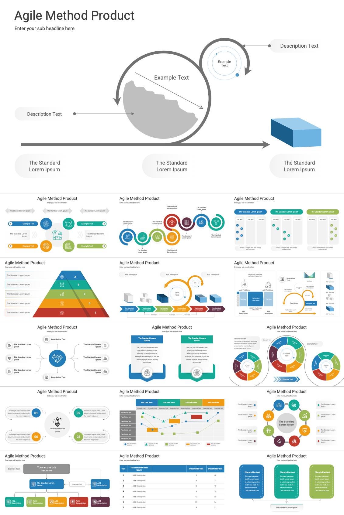 Agile Methodology Powerpoint Template | 16 Slides, 6 Color Themes ...