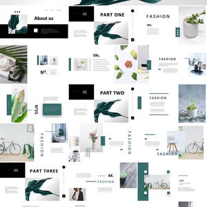 Green Nature Powerpoint Templates Set | 4 Plant-inspired Designs | 80 ...