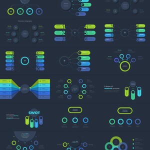 Flowchart Infographic Powerpoint Template – 67 Unique Slides X 2 Color ...