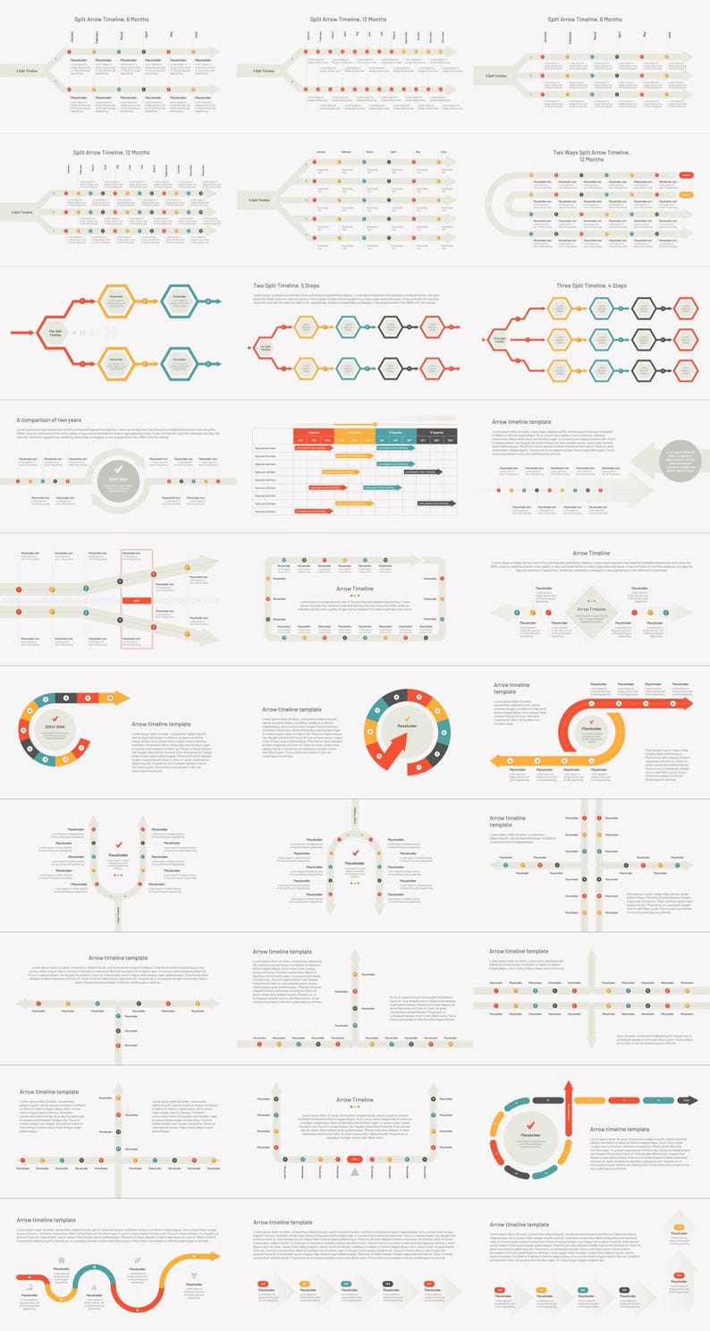 Timeline Powerpoint Templates | 4 Sets With 100+ Slides | Project ...