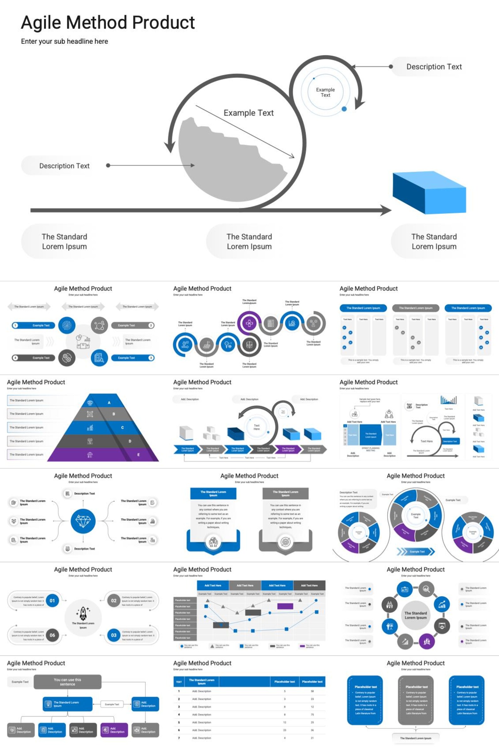 Agile Methodology Powerpoint Template | 16 Slides, 6 Color Themes ...