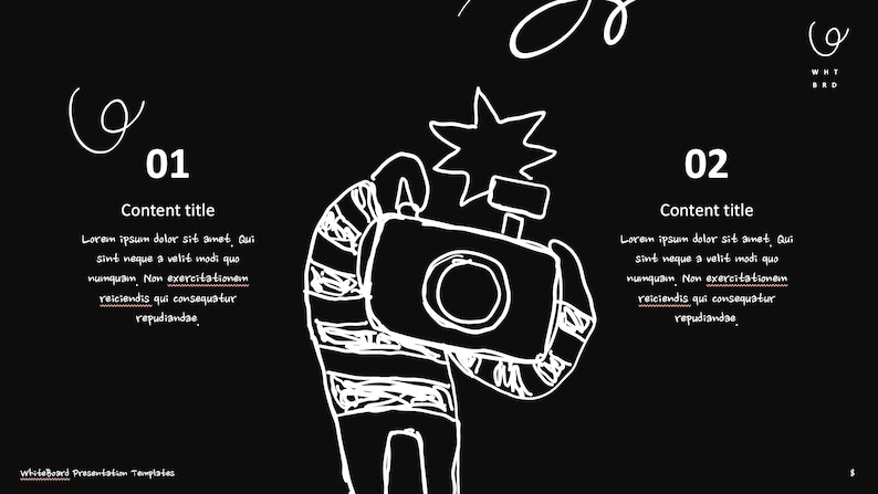 Hand-drawn Doodle Powerpoint Template | Black & White Set | 30 Slides ...