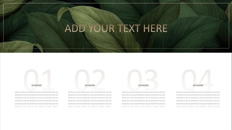 Green Nature Powerpoint Templates Set | 4 Plant-inspired Designs | 80 ...
