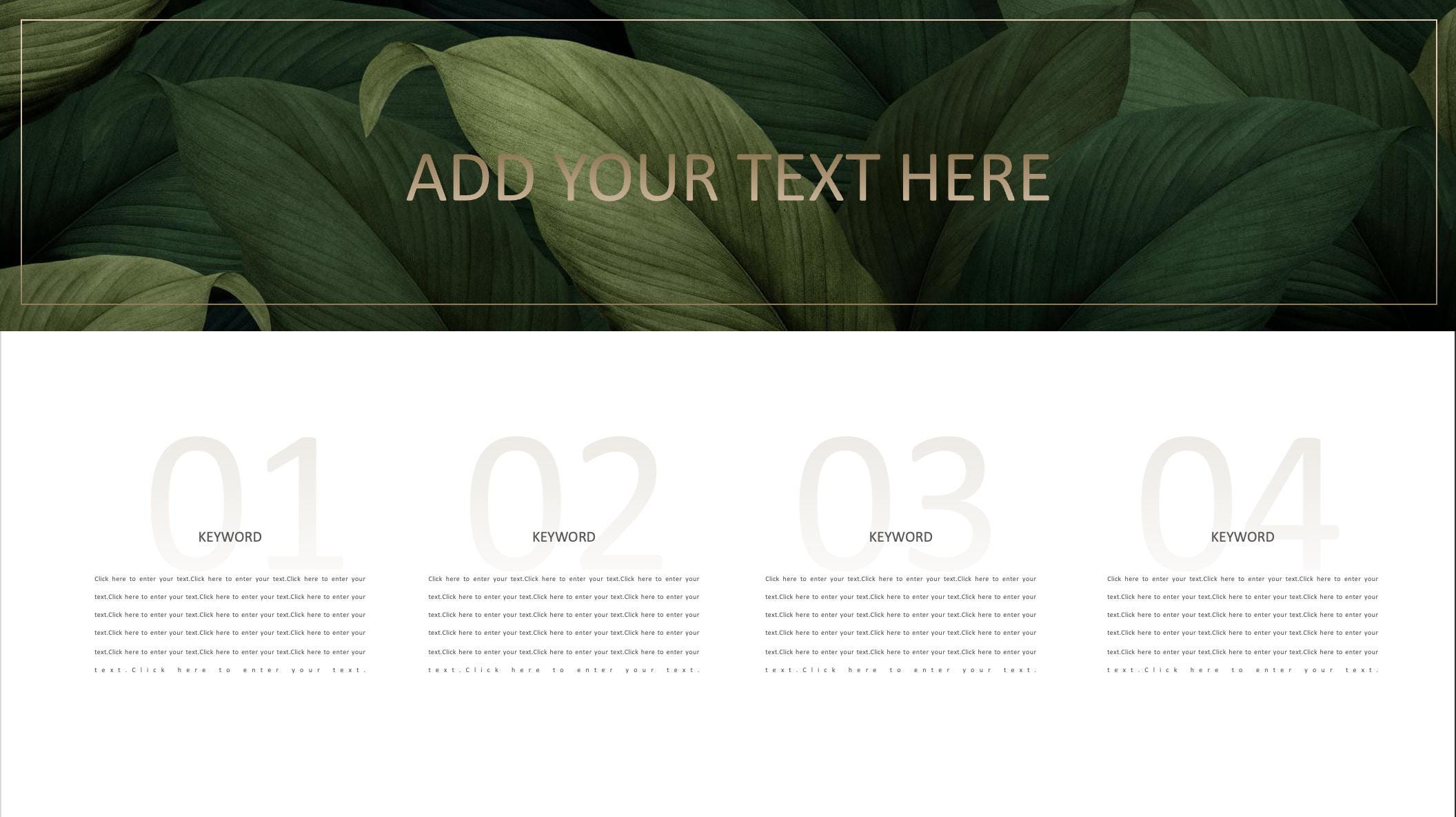 Green Nature Powerpoint Templates Set | 4 Plant-inspired Designs | 80 ...