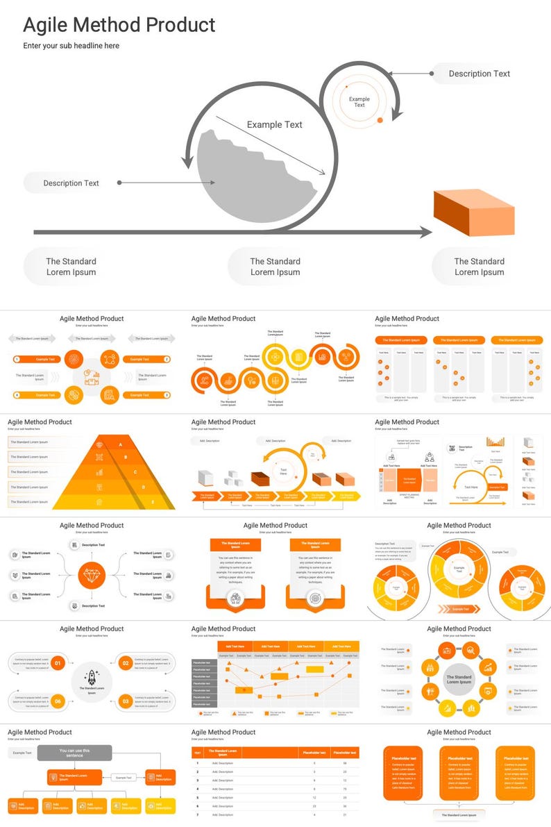 Agile Methodology Powerpoint Template | 16 Slides, 6 Color Themes ...