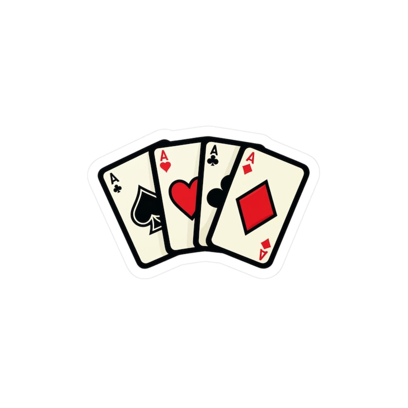 Playing Card Vinyl Decals, Ace of Spades, Poker Stickers, Game Room ...