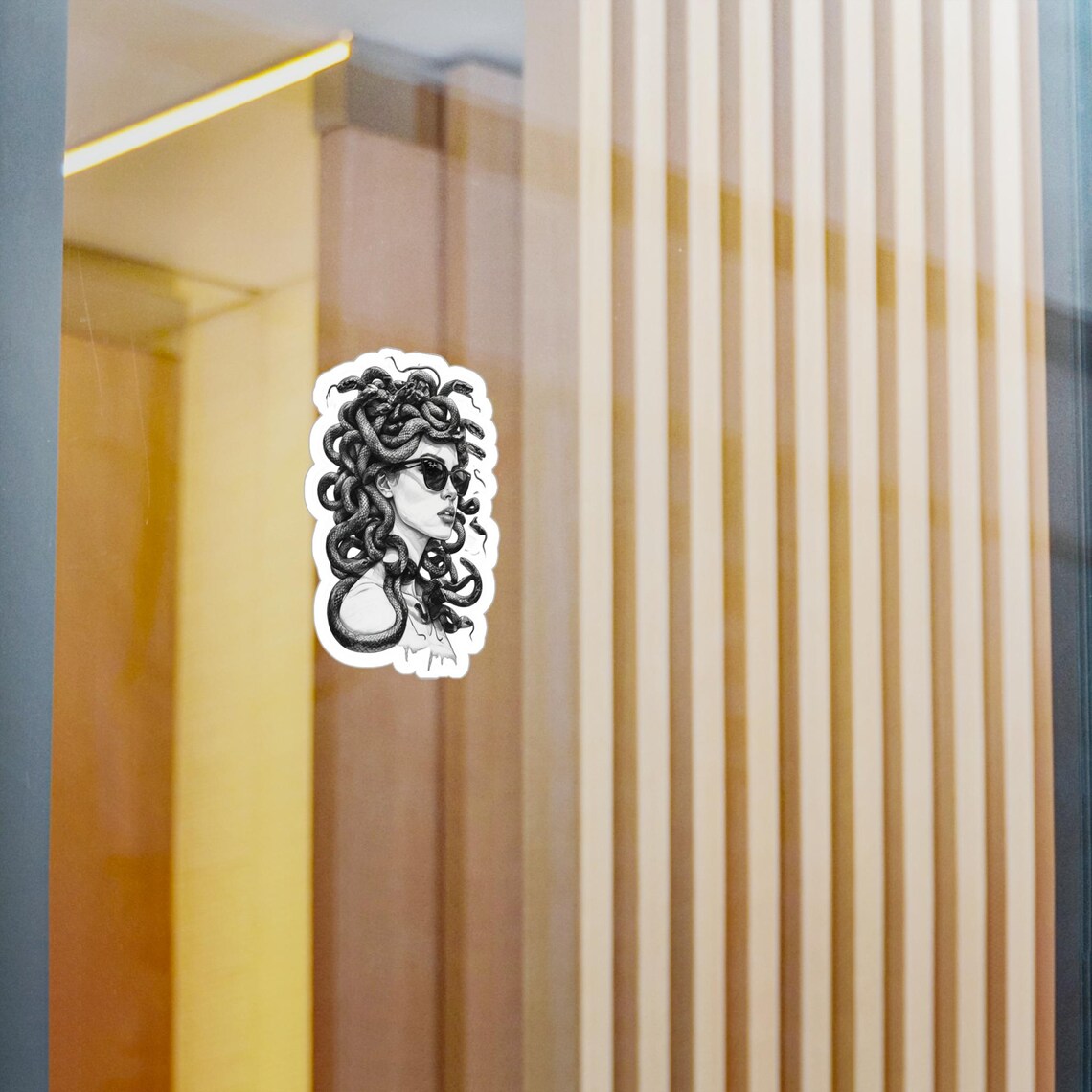 Edgy Vinyl Decal, Medusa Sticker, Unique Wall Art, Custom Car Bumper ...
