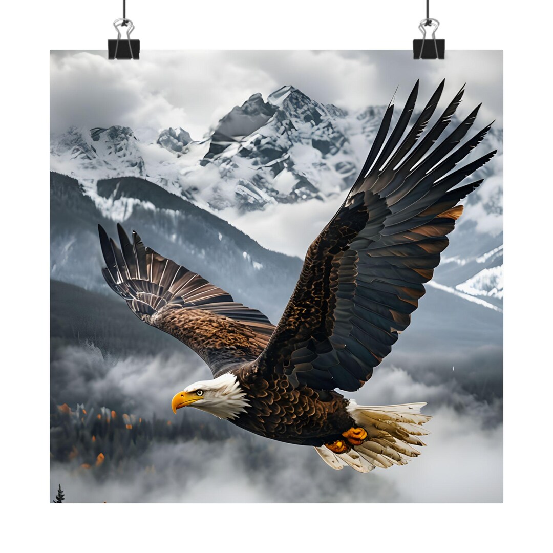 Bald Eagle Matte Vertical Posters - Etsy