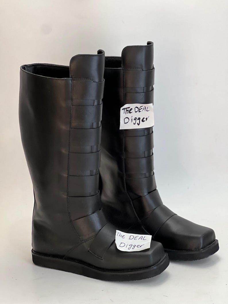 Moff Gideon Inspired Leather Cosplay Boots | Star Wars Imperial Officer ...