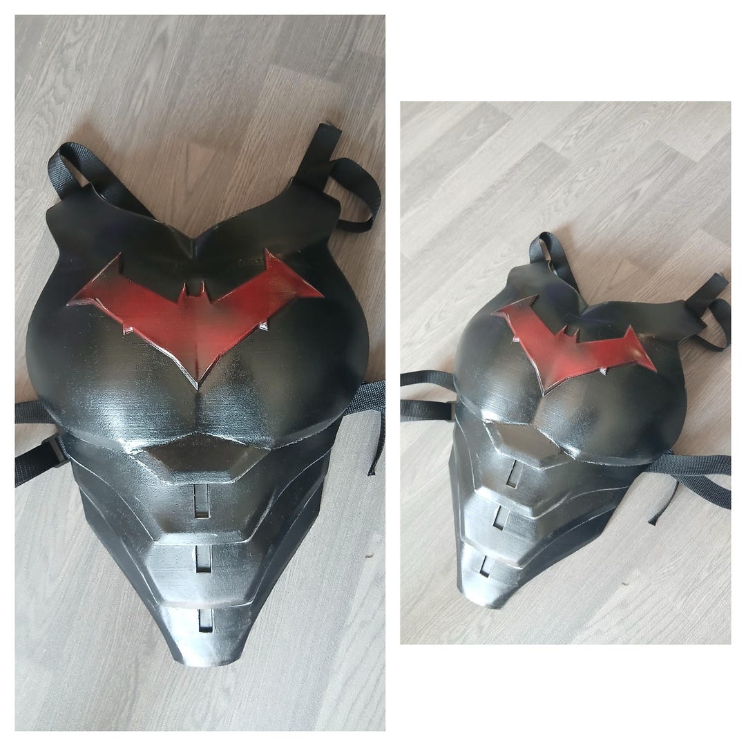 Redhood Armour Weathered or Raw 3D Printed Cosplay Chest and Abs ...