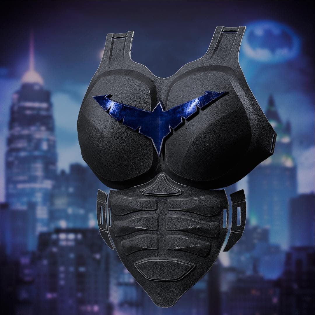 Nightwing FEMALE Chest,armour 3D Printable STL File - Etsy