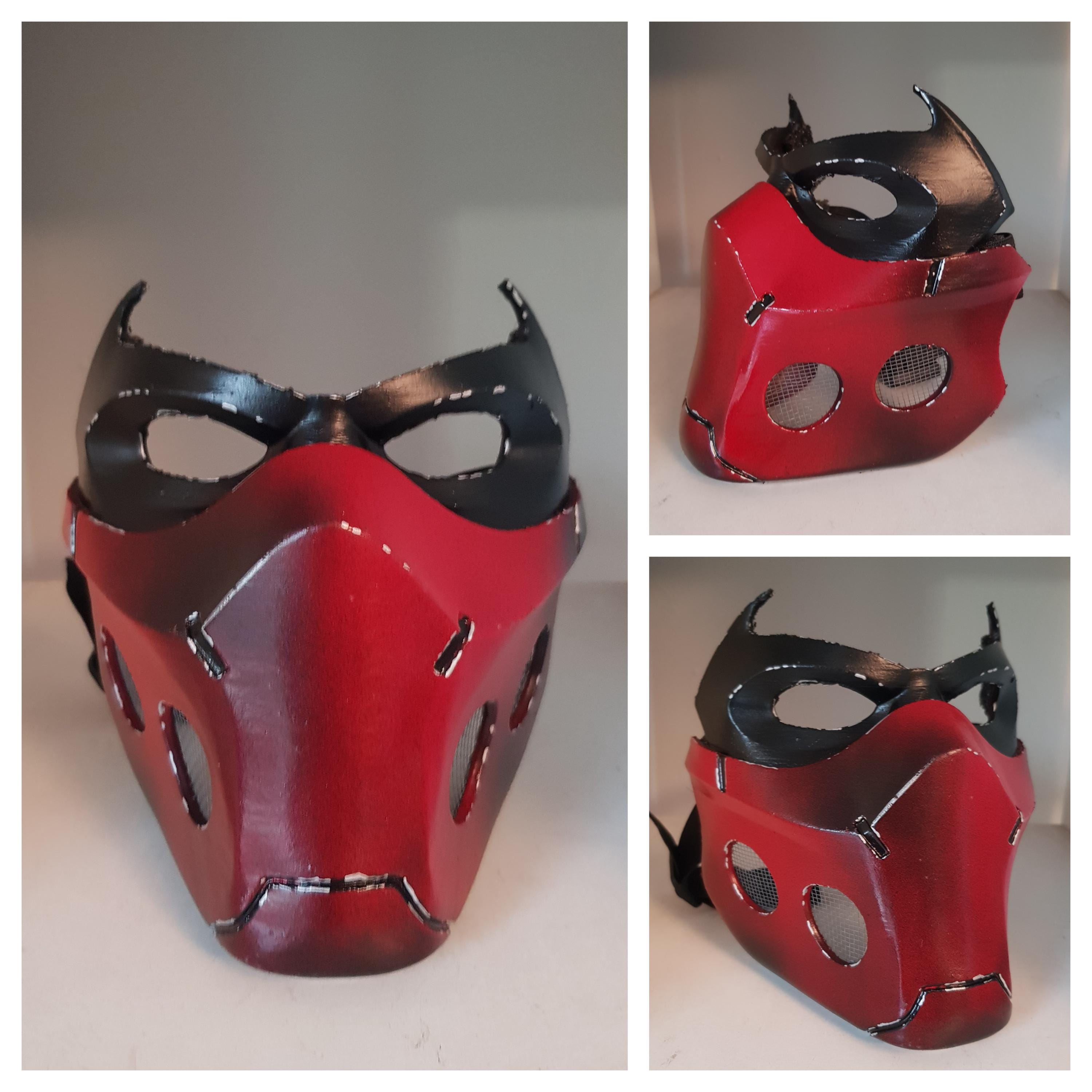 Redhood Outlaw Mask, Clean or Weathered Finish, Raw 3d Printed Cosplay ...