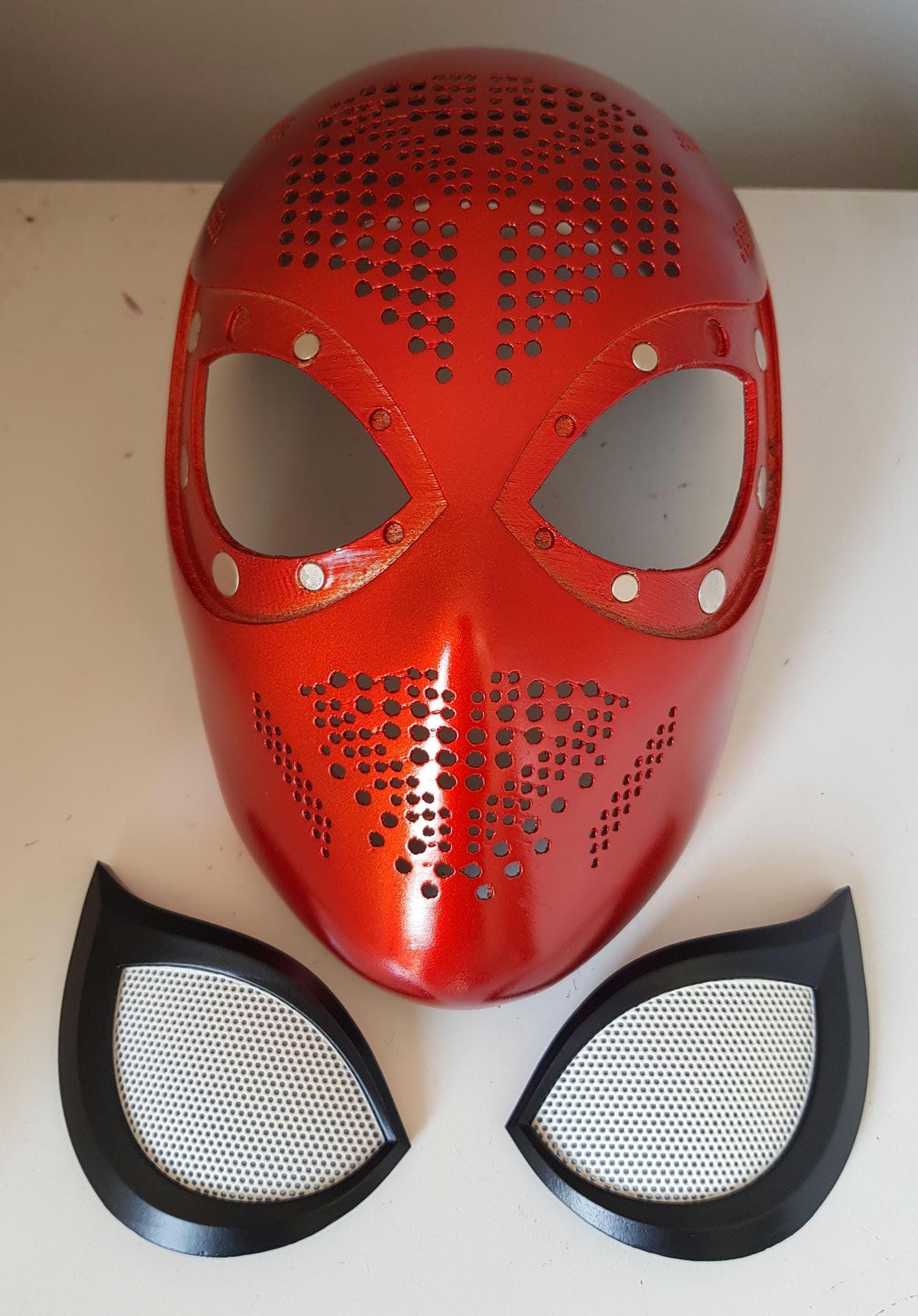 Spiderman Faceshell, Cosplay,raw, Finished 3d Print, Custom Sized - Etsy