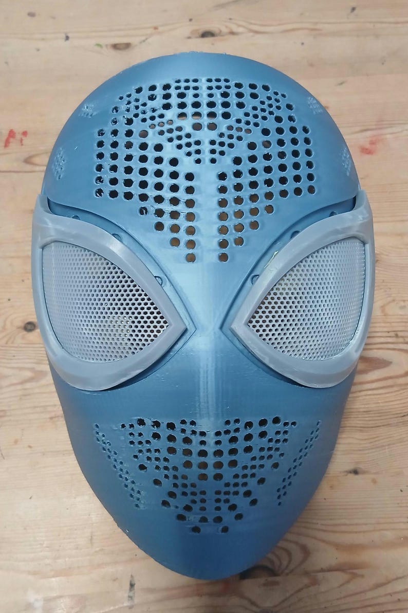 Spiderman Faceshell, Cosplay,raw, Finished 3d Print, Custom Sized - Etsy