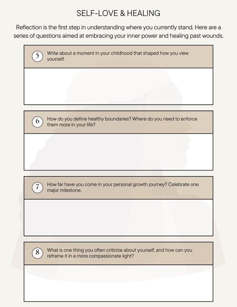 Guided Journal for Personal Growth - Etsy