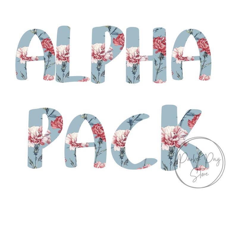 Floral Alpha Pack Png Alpha Letters Png - Etsy