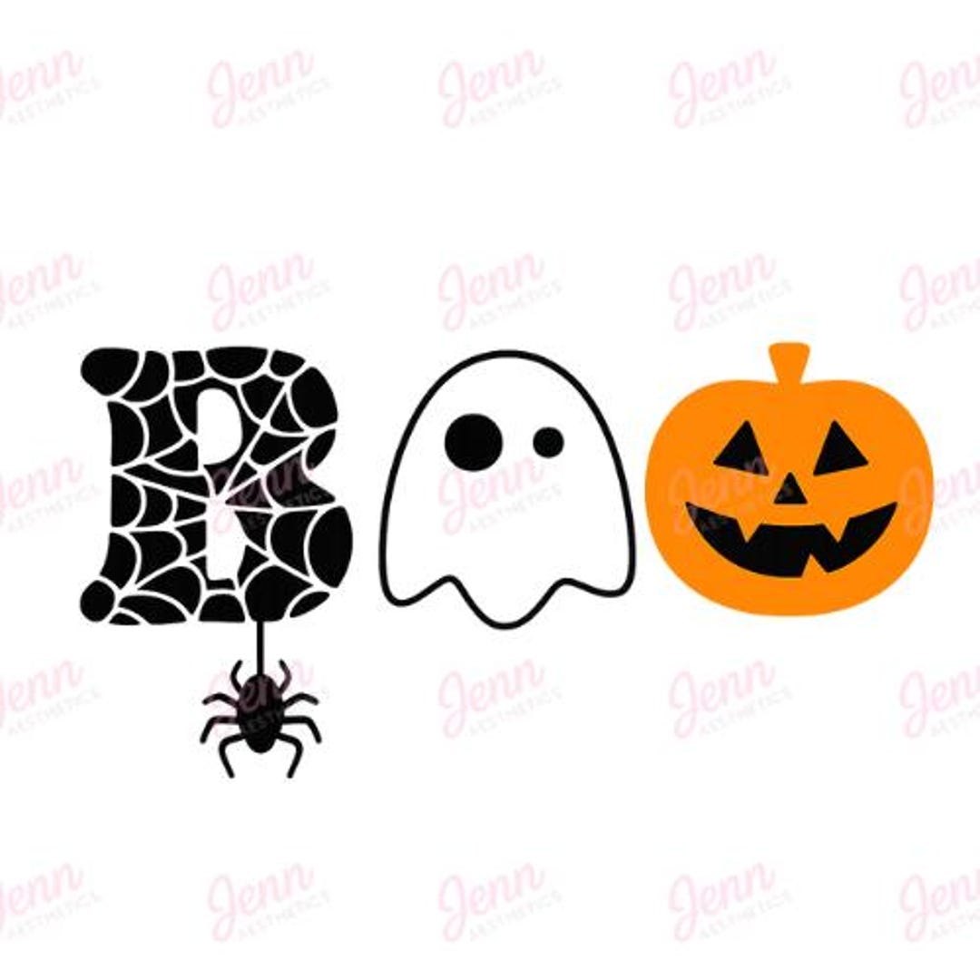 Halloween Clipart PNG | Boo Spooky Spider, Ghost, Pumpkin (digital ...