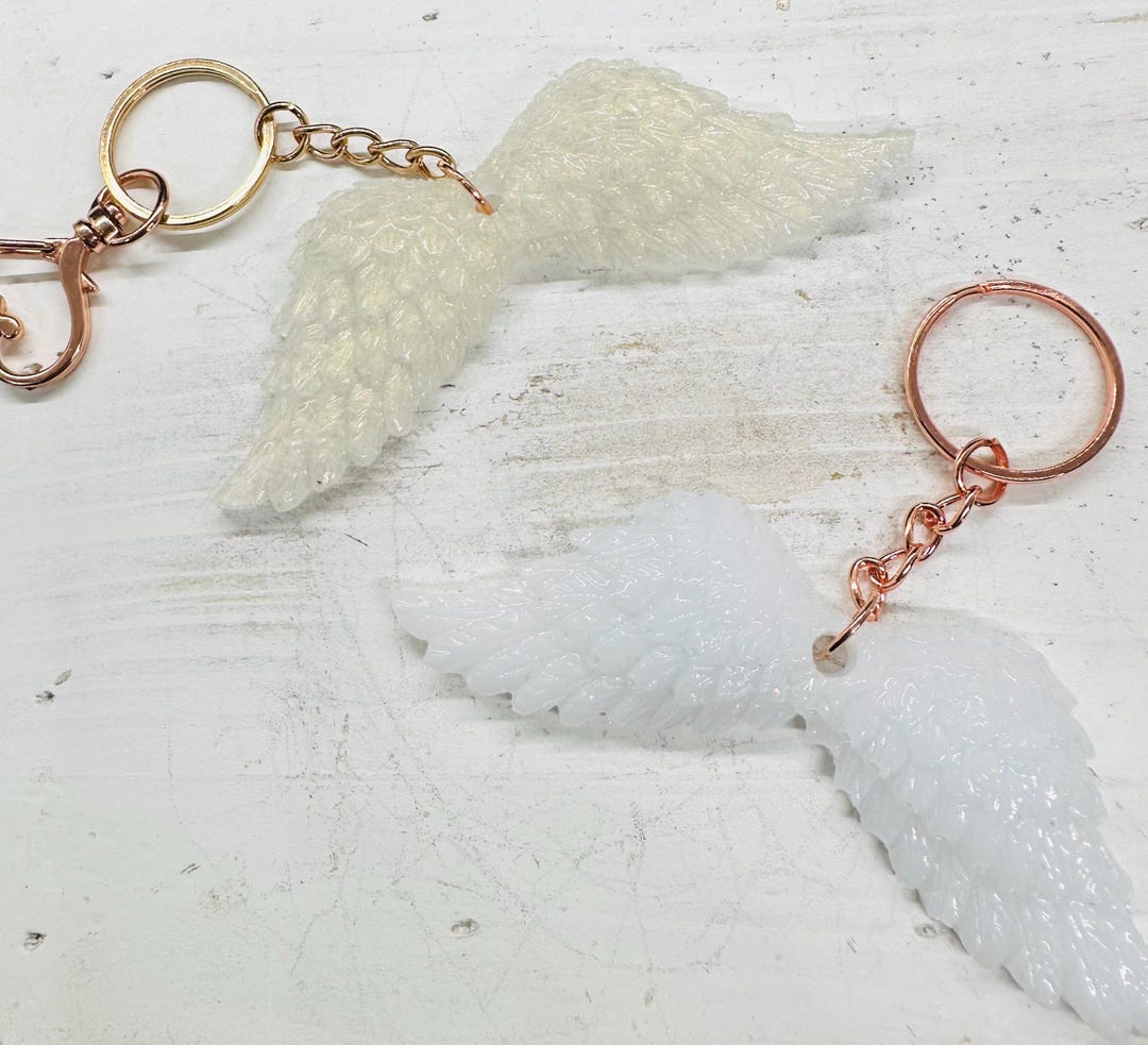Angel Wings Keychain - Etsy