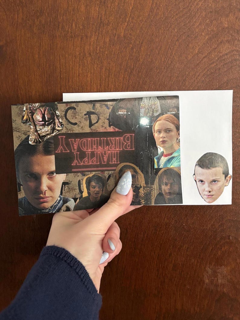 Stranger Things “happy Birthday” Collage Card - Etsy Australia