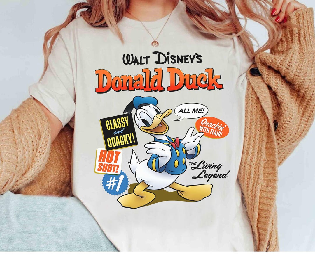 Disney Donald Duck Classy and Quacky the Living Legend T-shirt, Disney ...