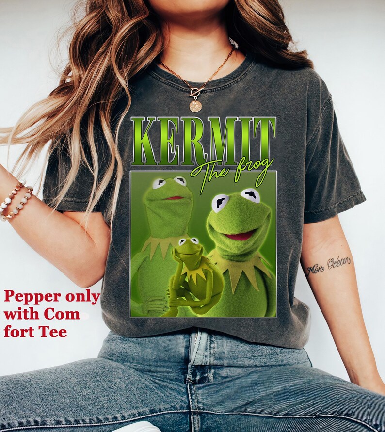 Disney the Muppets Show Kermit the Frog Portrait T-shirt, Disneyland ...