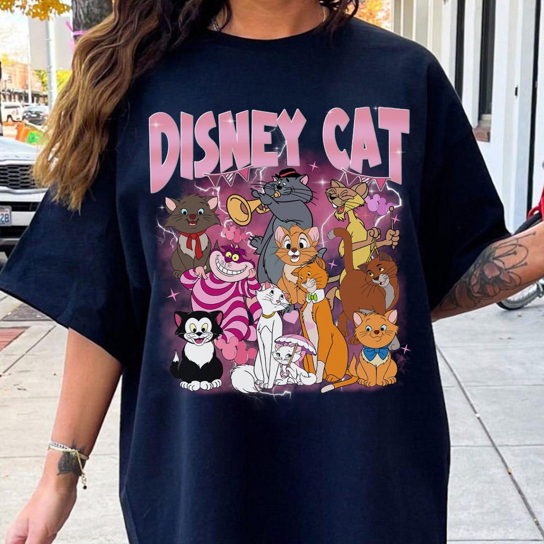 Disney Cats Character Bootleg T-shirt, Gift for Cat Lover, Magic ...
