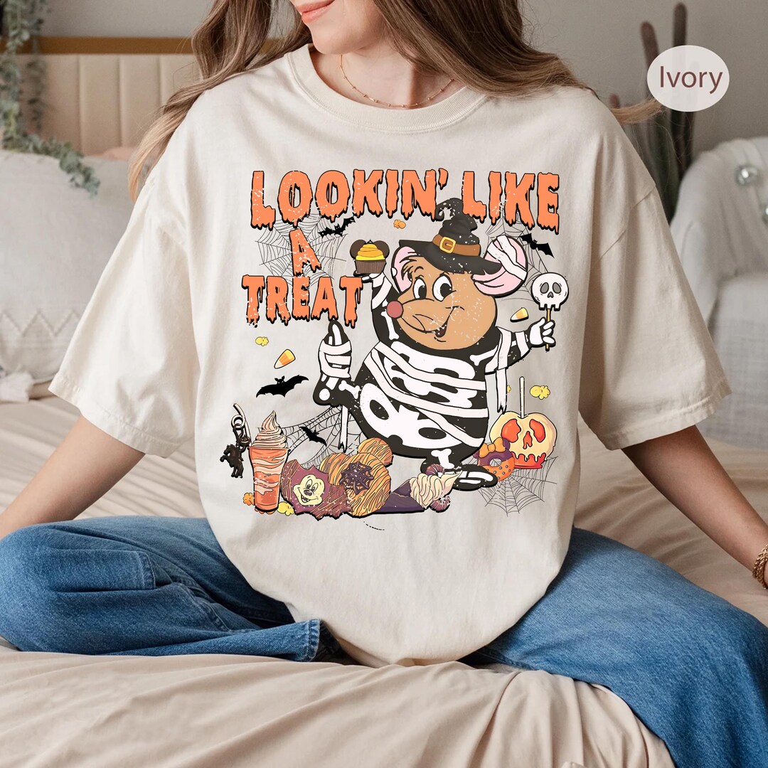 Disney Gus Gus Skeletons Halloween Lookin Like A Treat Snack Shirt ...