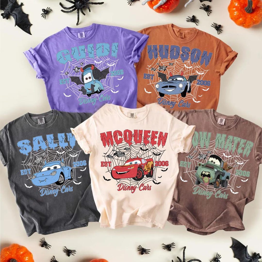 Disney Cars Characters Costume Halloween T-shirt, Cars Land Radiator ...