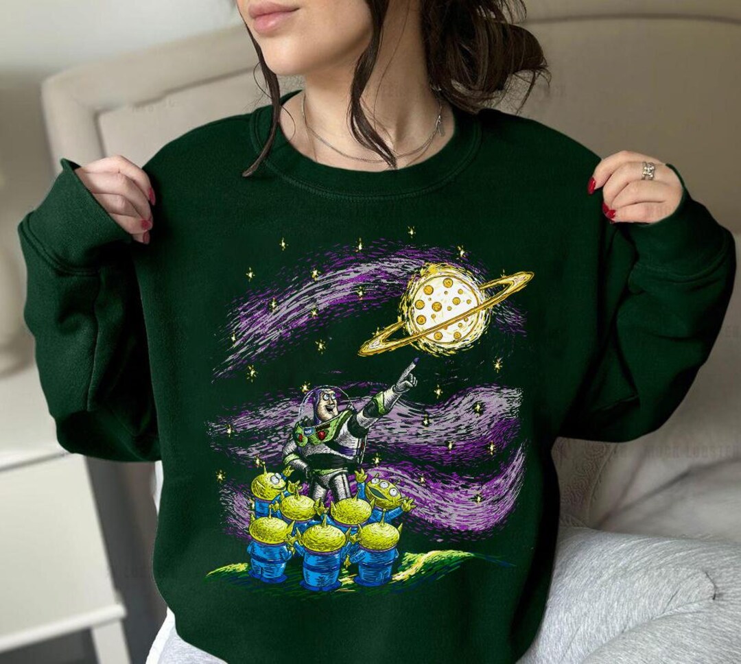 Disney Toy Story Buzz Lightyear and Aliens Pizza Planet Starry Night T ...