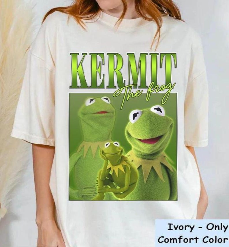 Disney the Muppets Show Kermit the Frog Portrait T-shirt, Disneyland ...