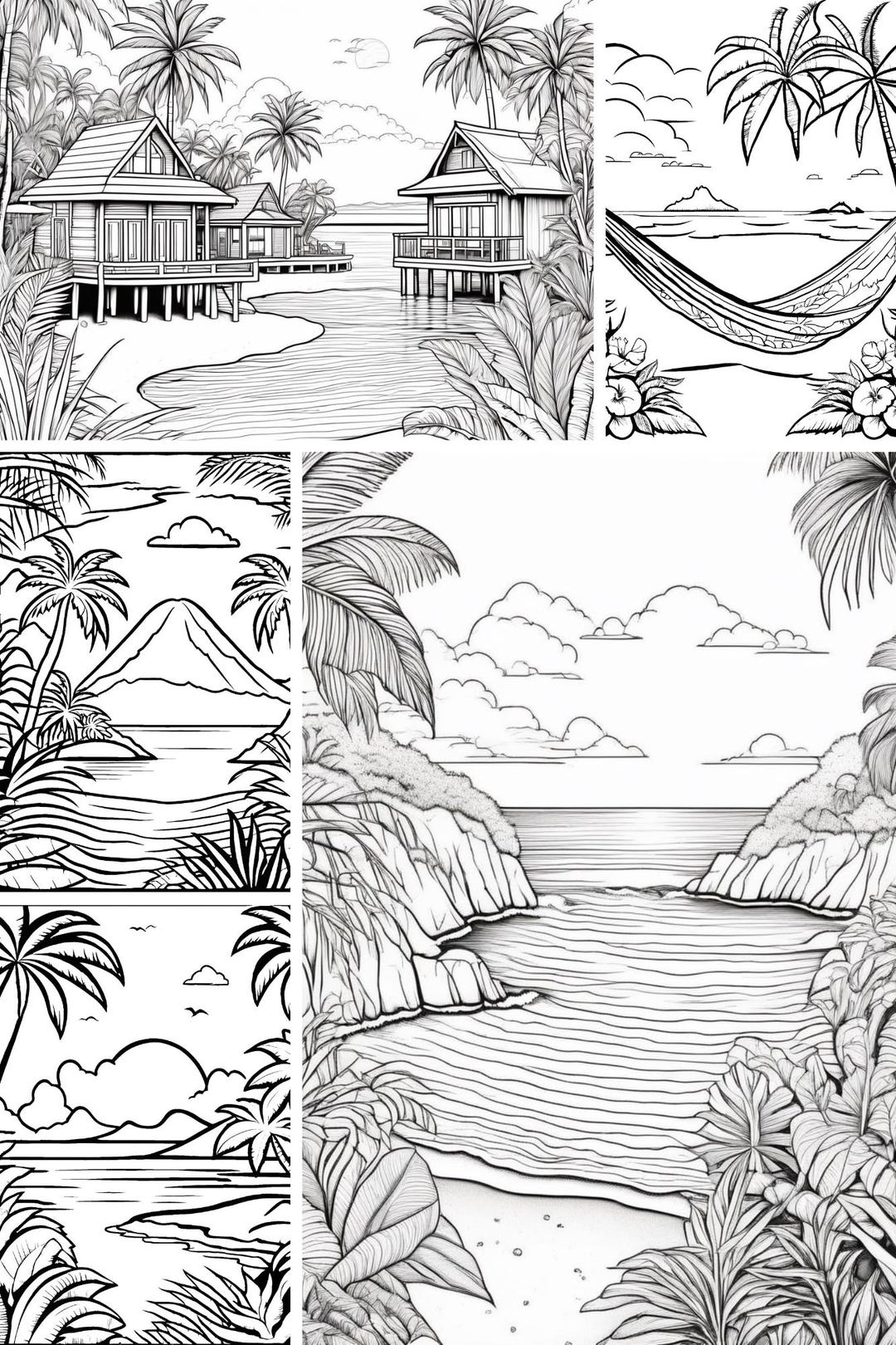 40 Ocean and Beach-themed Coloring Pages digital Download by the Sea ...