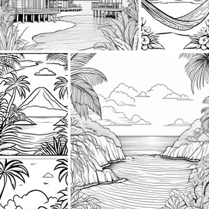 40 Ocean and Beach-themed Coloring Pages (digital Download) | by the ...