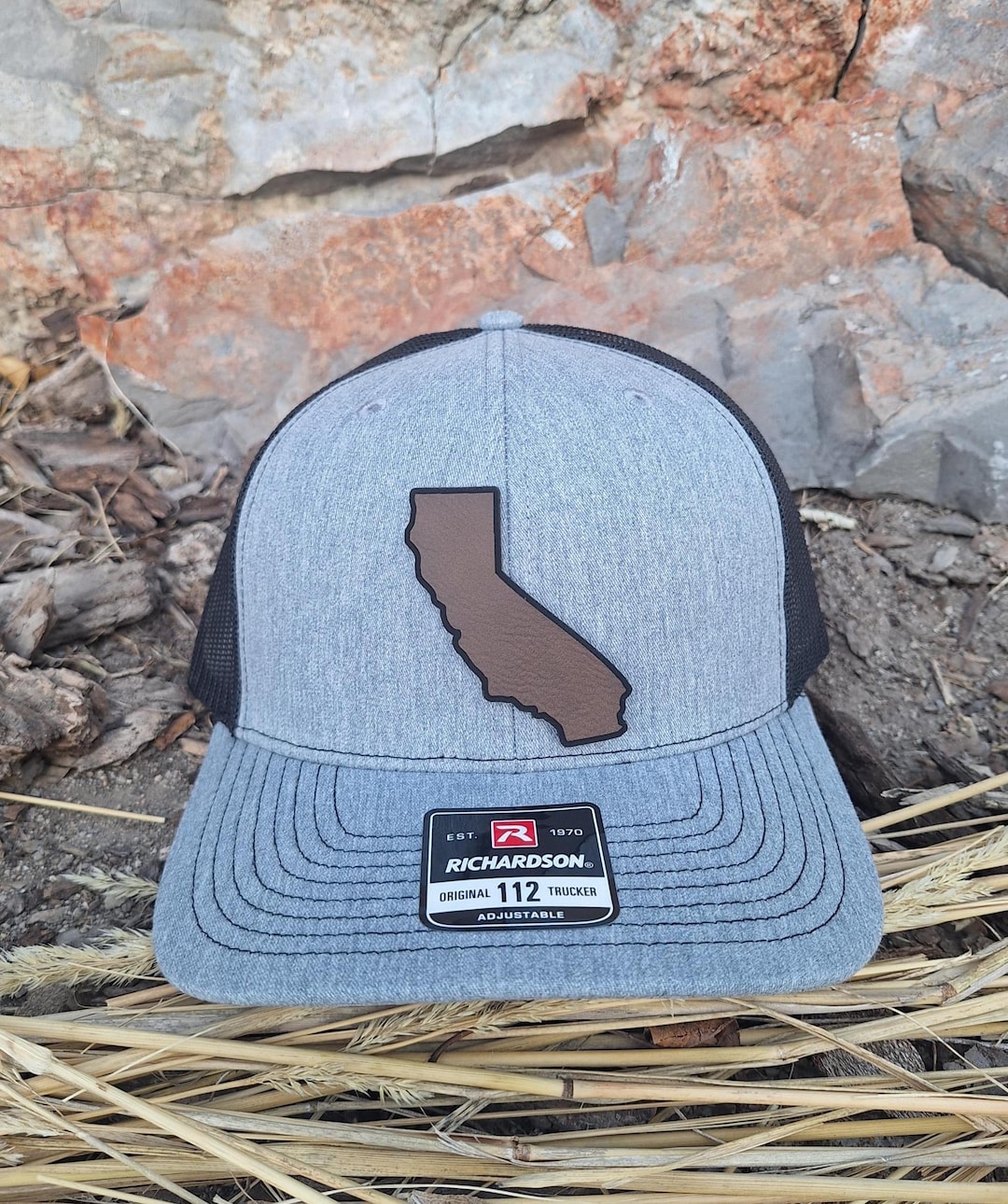 State Leather Patch Hat | Richardson 112 | USA States | Leather Patch ...