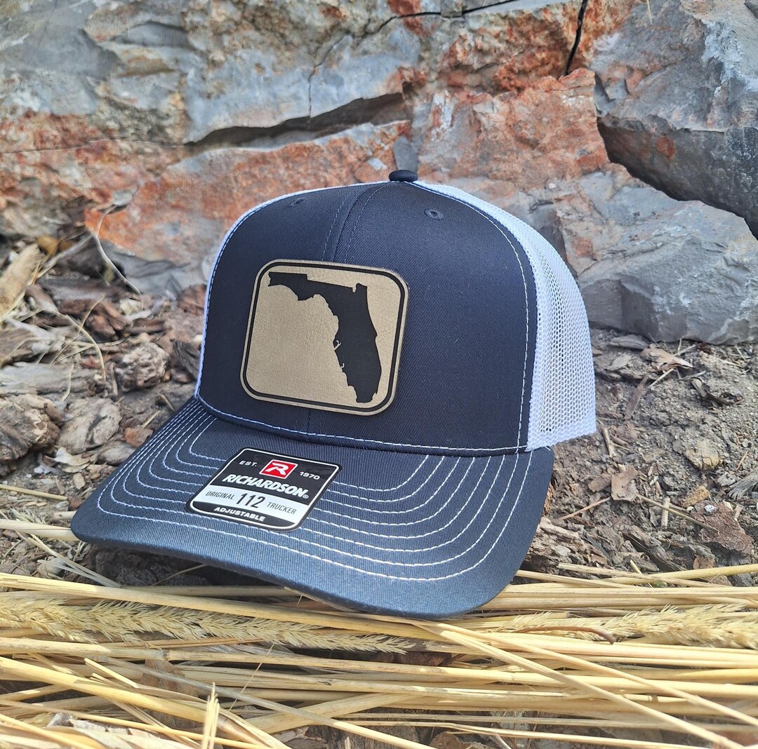 State Leather Patch Hat | Richardson 112 | USA States | Leather Patch ...