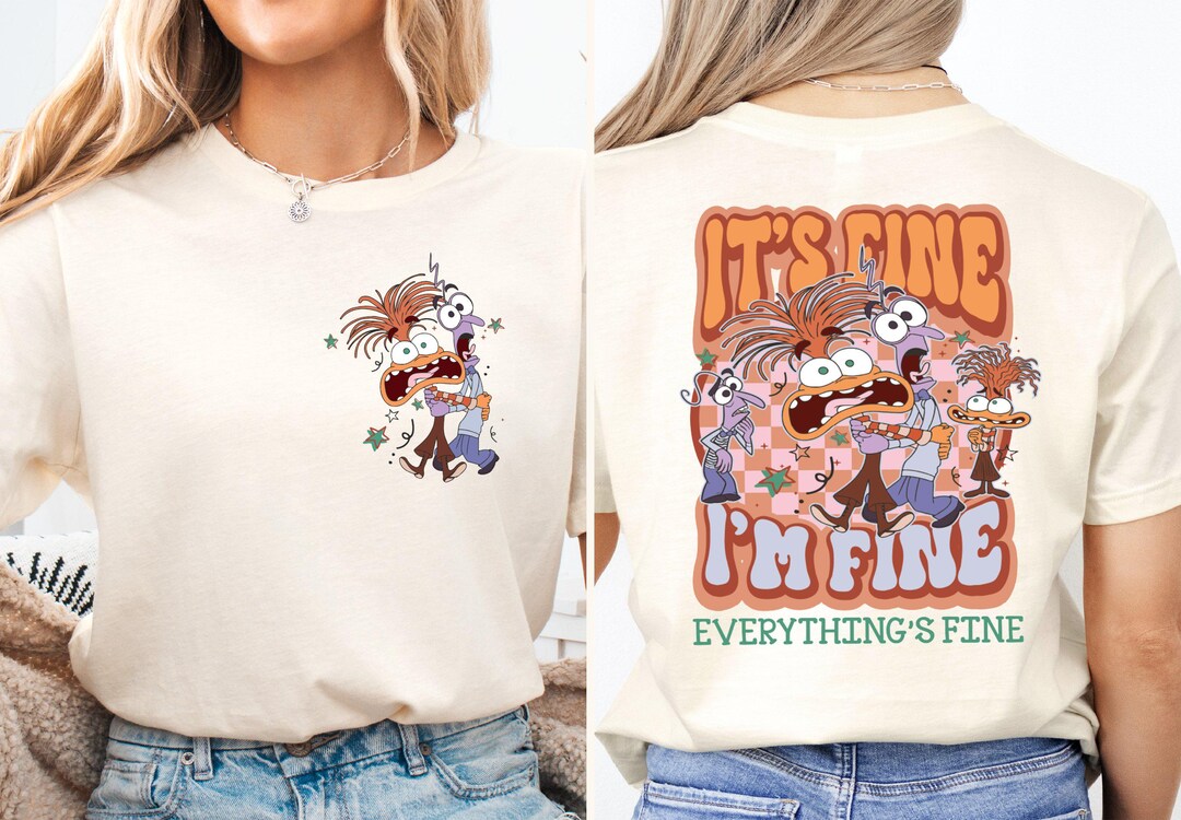 Inside Out Anxiety I'm Fine Shirt, Disney Anxiety T-shirt, Disney ...