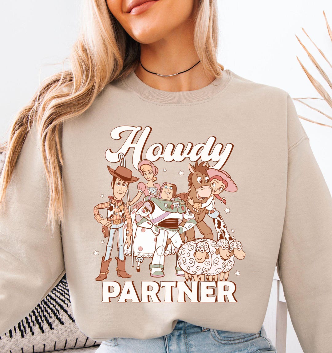 Toy Story Howdy Partner Sweatshirt, Disney Sheriff Woody Jessie Buzz ...
