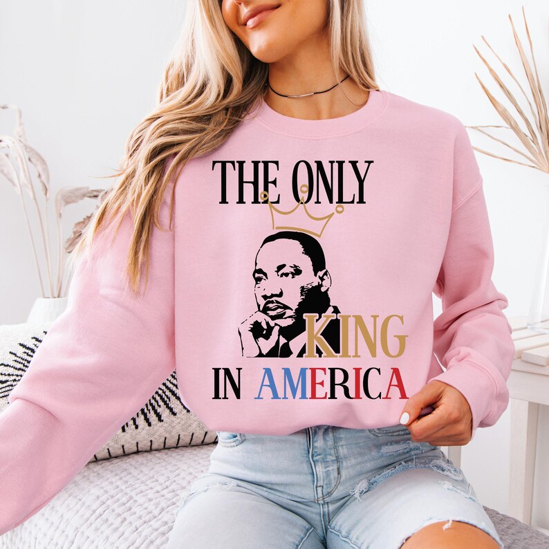 Martin Luther Jr King Shirt, the Only King in America T-shirt, Black ...