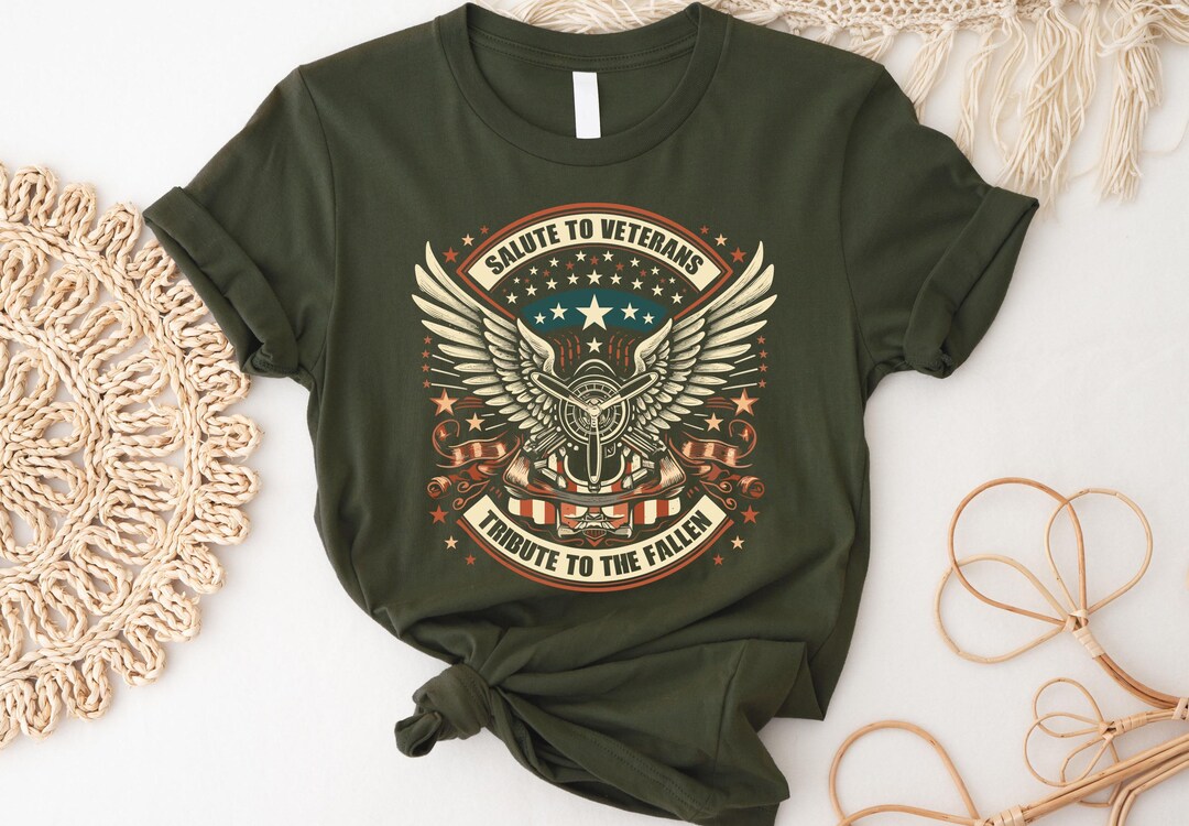 Salute to Veterans Tribute to the Fallen Shirt, Dad 4th of July Shirt ...