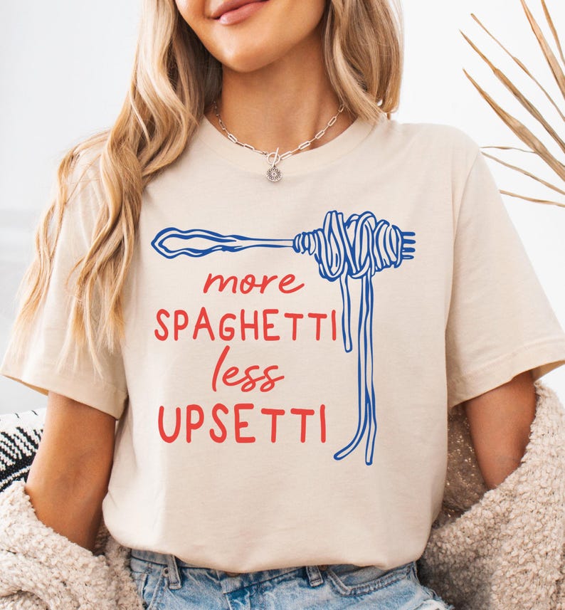 Retro Spaghetti Shirt, More Spaghetti Less Upsetti T-shirt, Spaghetti ...