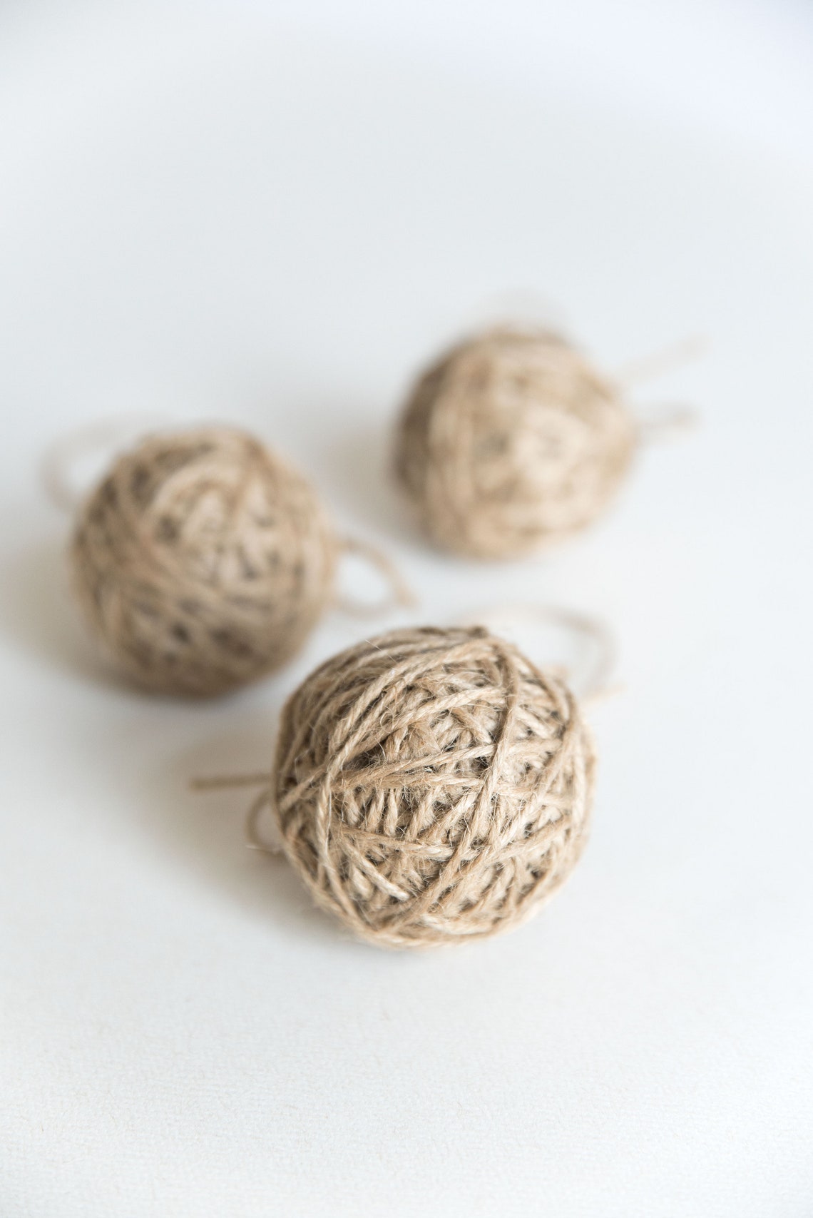 Rustic Holiday Ornaments Jute Ornament Set Jute Twine | Etsy