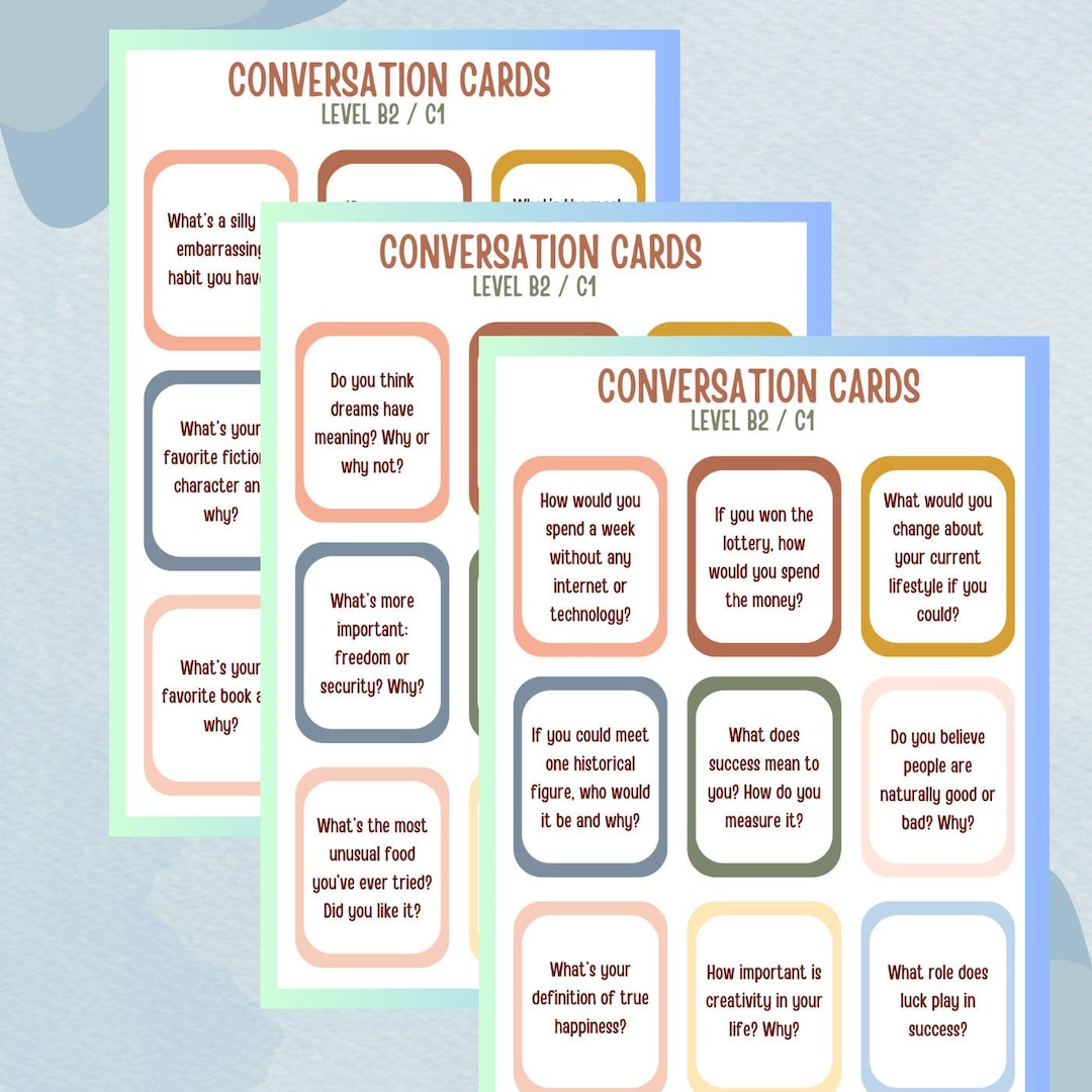 100+ ESL Practice Conversation Cards, English Learning, Homeschooling ...