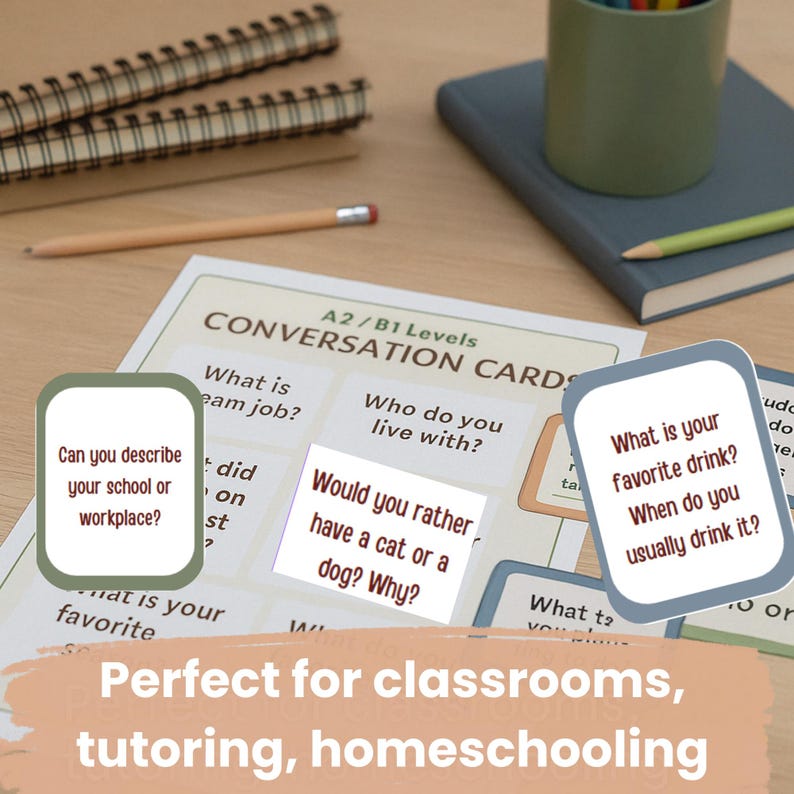 100+ ESL Conversation Cards, Speaking Prompts for English Language ...