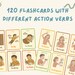 120 Bilingual Action Verb Flashcards | English and Portuguese Verbs for ...
