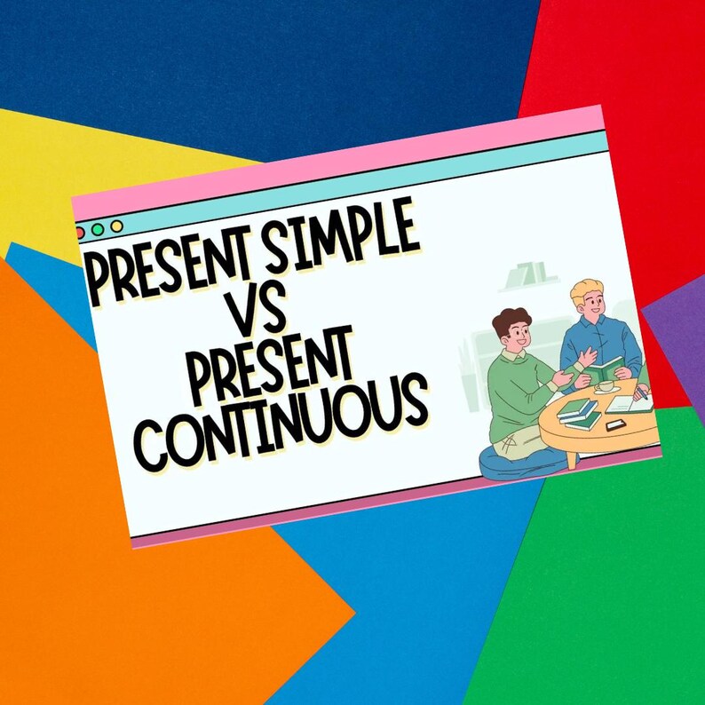 Present Simple Vs Present Continuous PPT, English Grammar, ESL Practice, English Learning, PDF ...