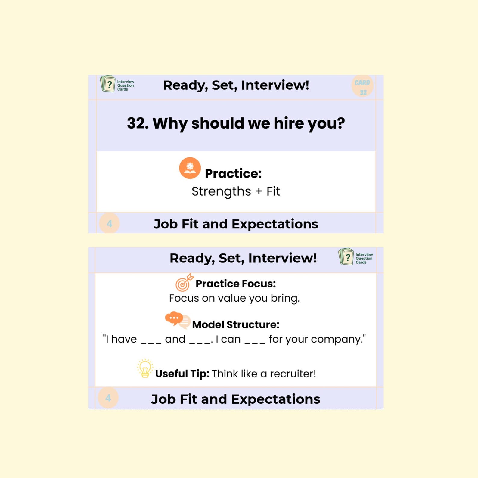Job Interview Practice Flashcards, ESL Resource (printable PDF) - Etsy